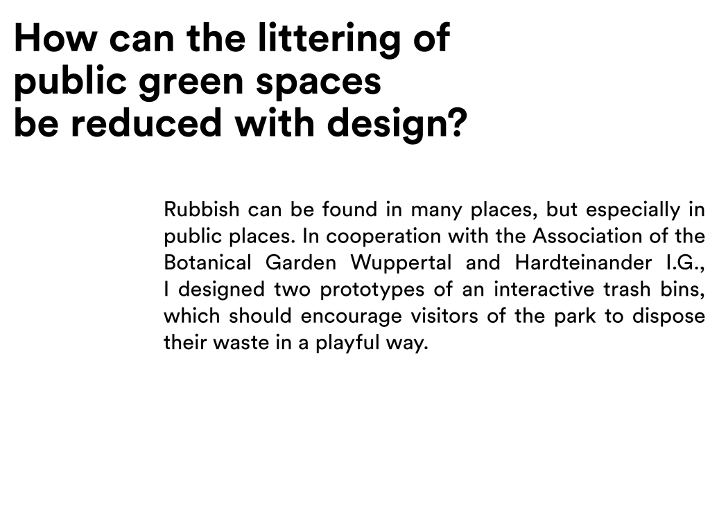 Interactive trash bin – Celia Wagner